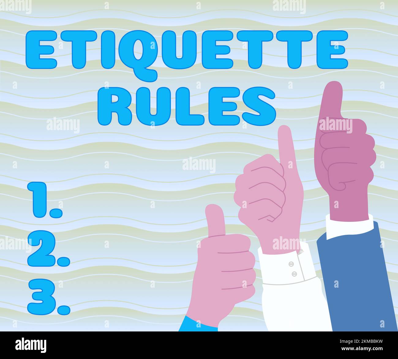 Inspiration montrant les règles d'étiquette des affiches. Les coutumes ...