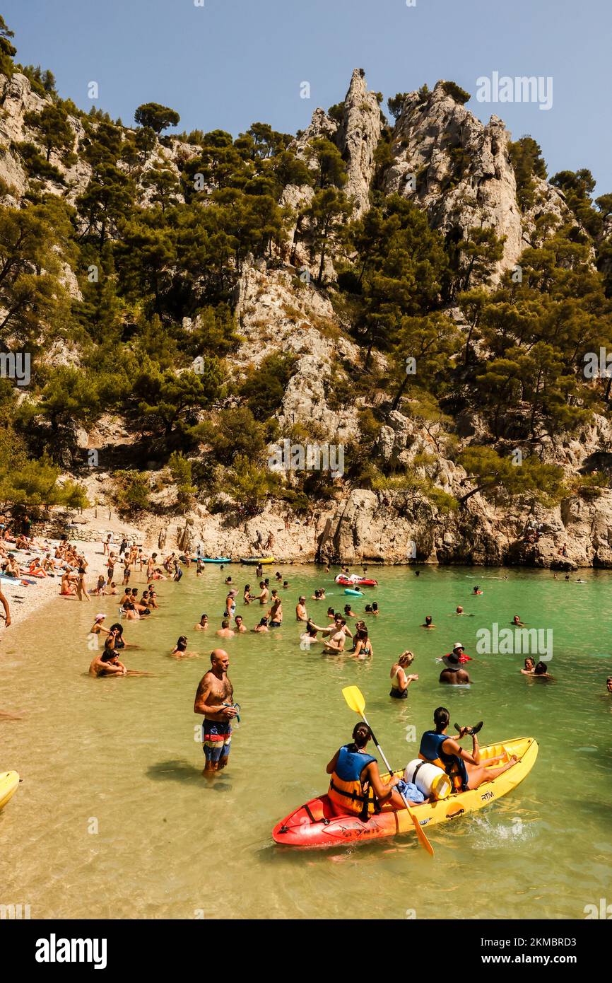 Calanque d'en-Vau,plage,baignade,accessible,à,pied,kayak,ou,bateau ...