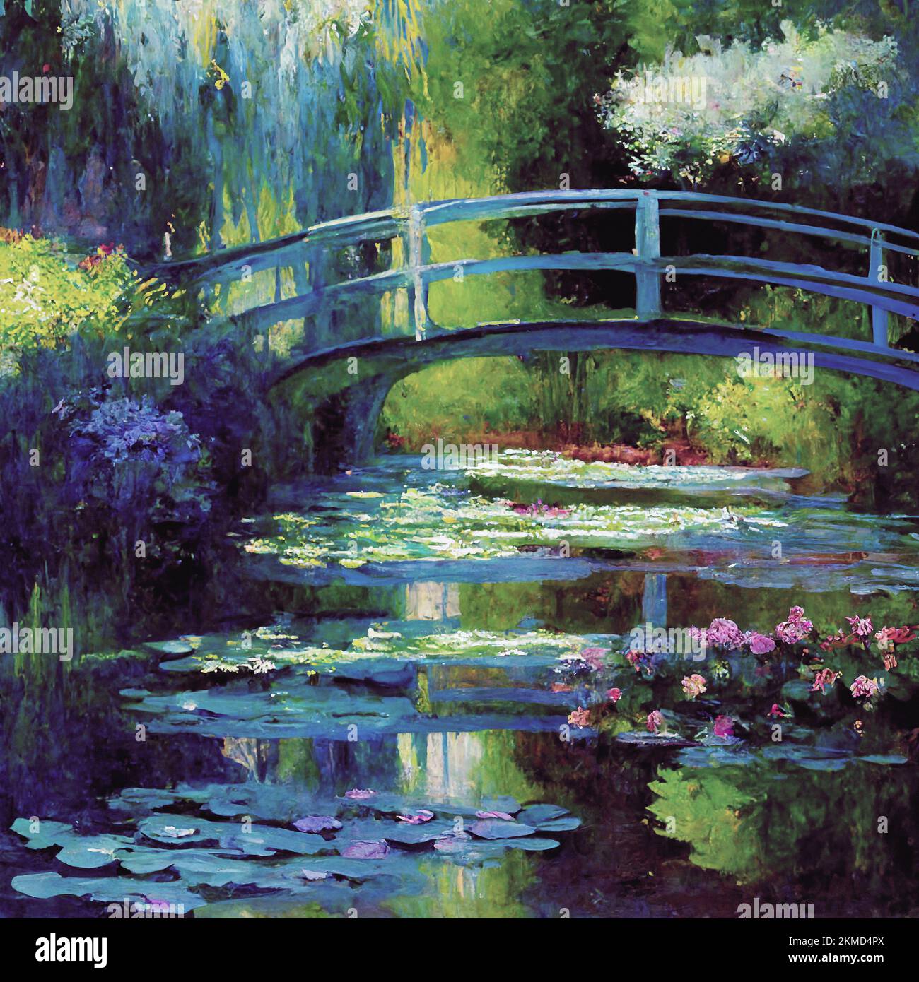Painting claude monet the japanese bridge Banque de photographies et d ...