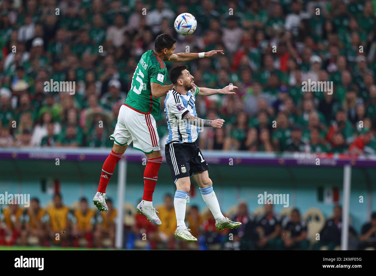 Hector Moreno, Lionel Messi lors de la coupe du monde de la FIFA, Qatar ...