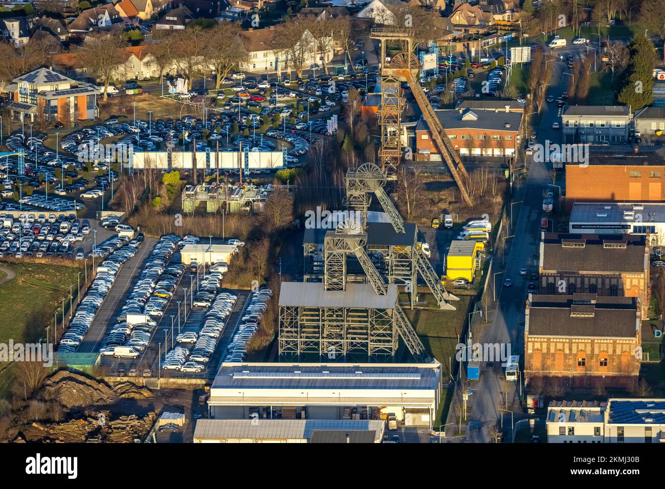 Vue aérienne, quartier culturel Radbod, domaine industriel de la ...