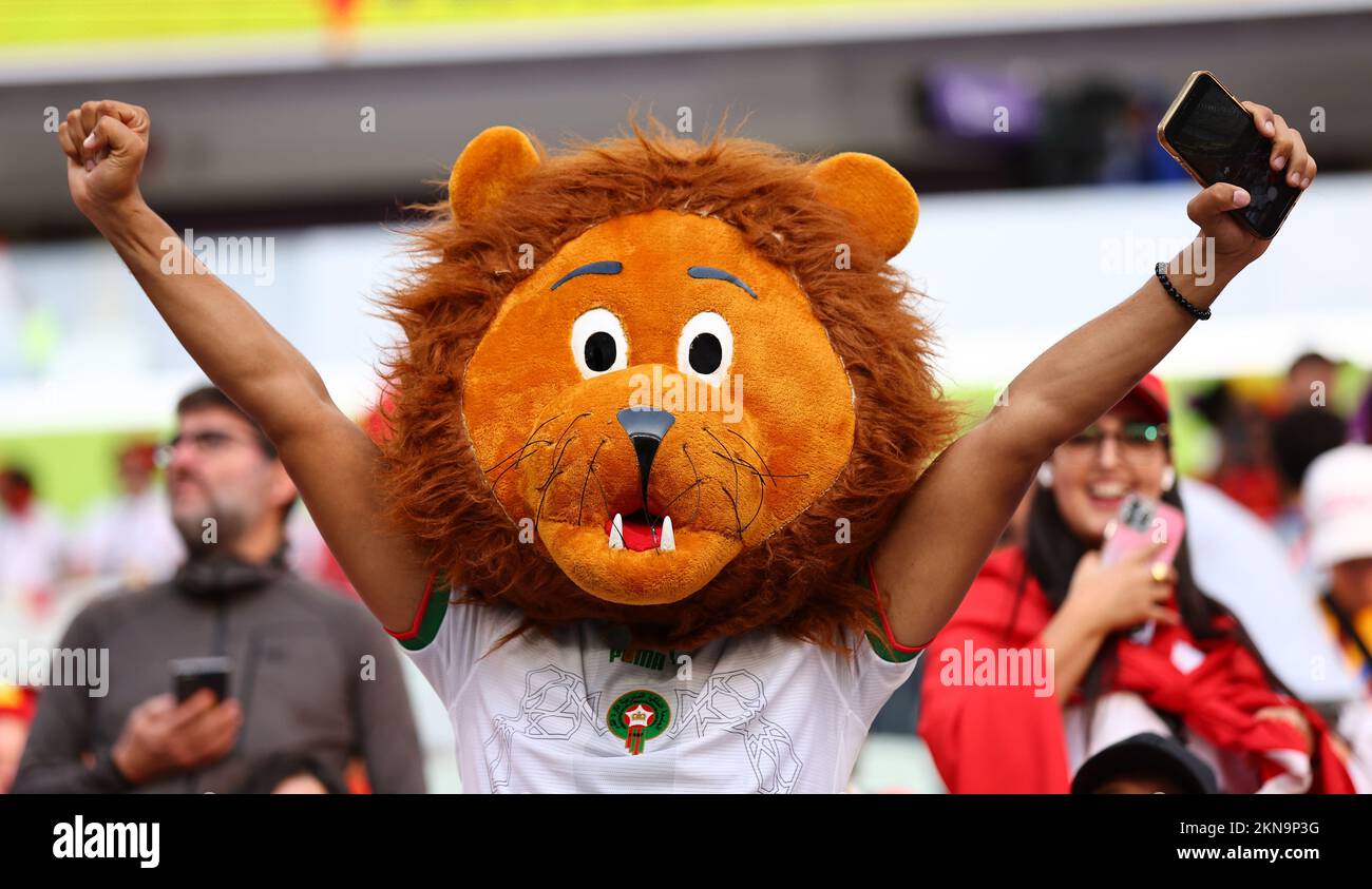 Doha, Qatar, 27th novembre 2022. Fan marocain lors du match de la coupe ... Doha, Qatar, 27th novembre 2022. Fan marocain lors du match de la coupe ...