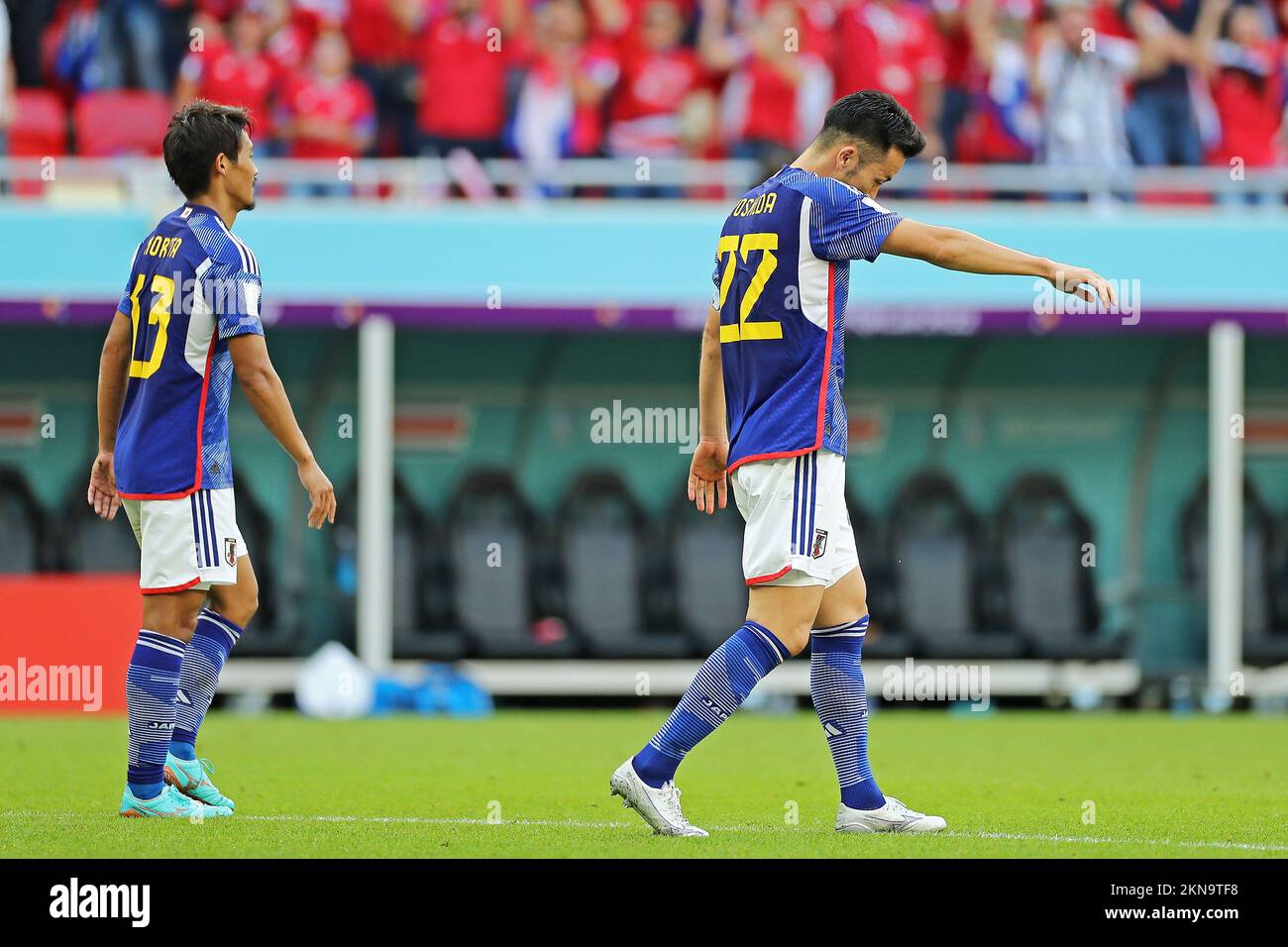Hidemasa Morita e Maya Yoshida do Japão pendant la coupe du monde de la ...