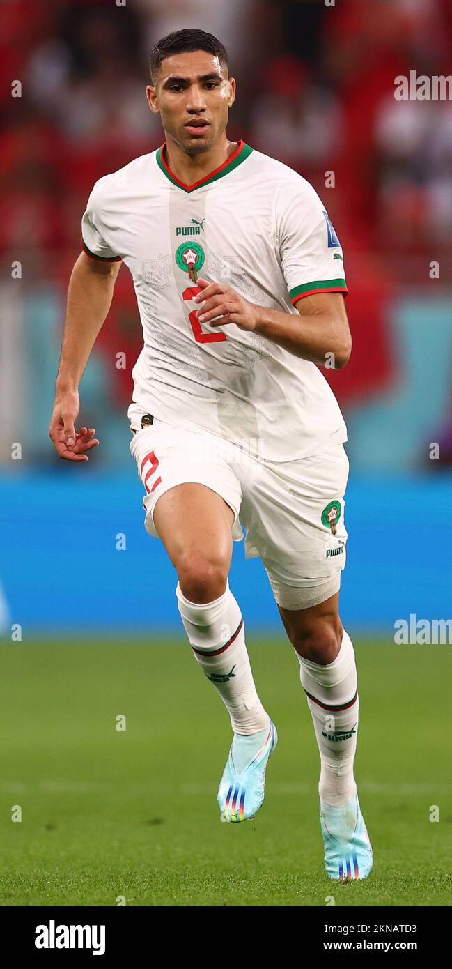 Doha, Qatar, 27th novembre 2022. Achraf Hakimi du Maroc lors du match ...