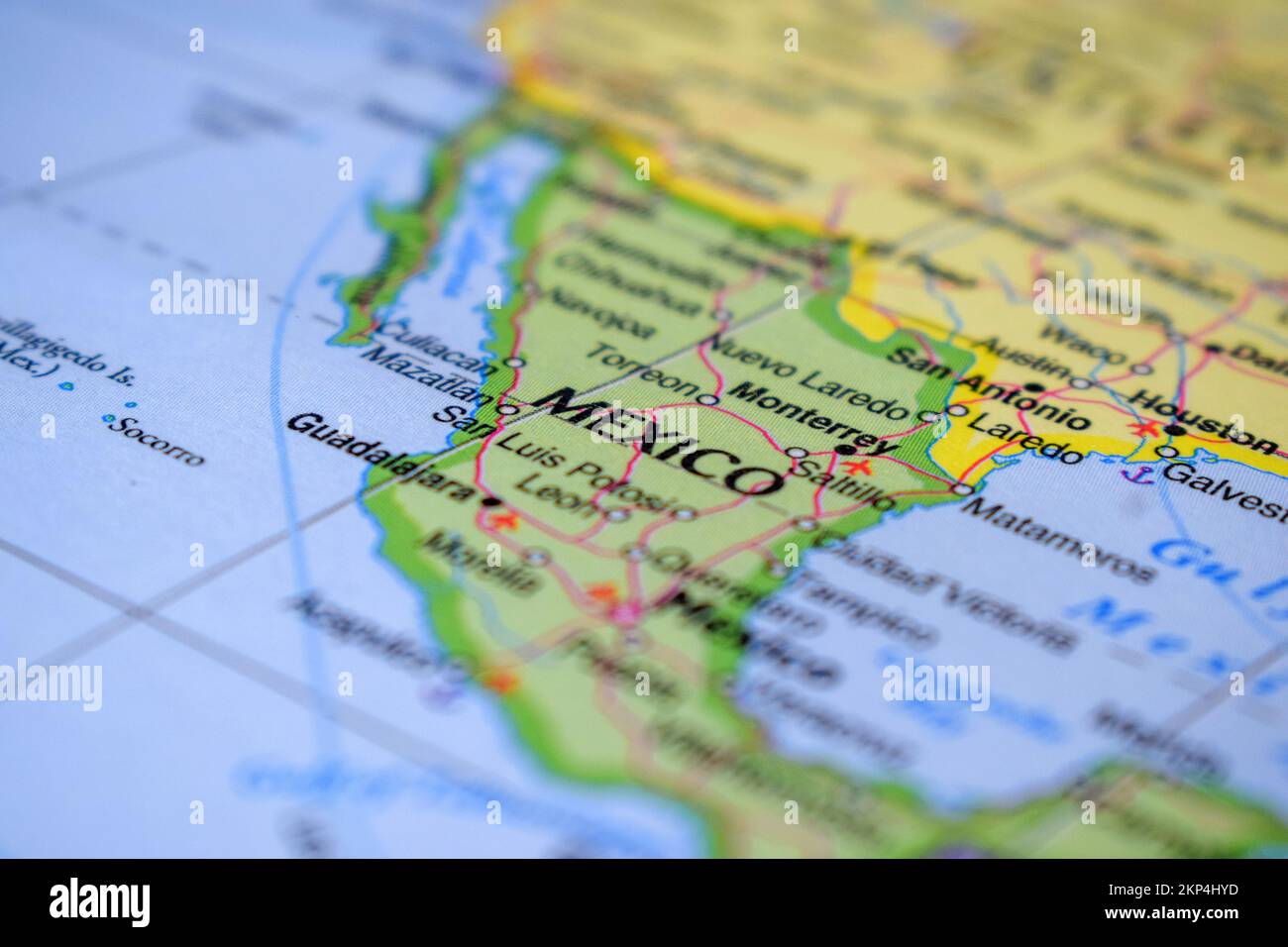 Mexico map political map Banque de photographies et d’images à haute ...