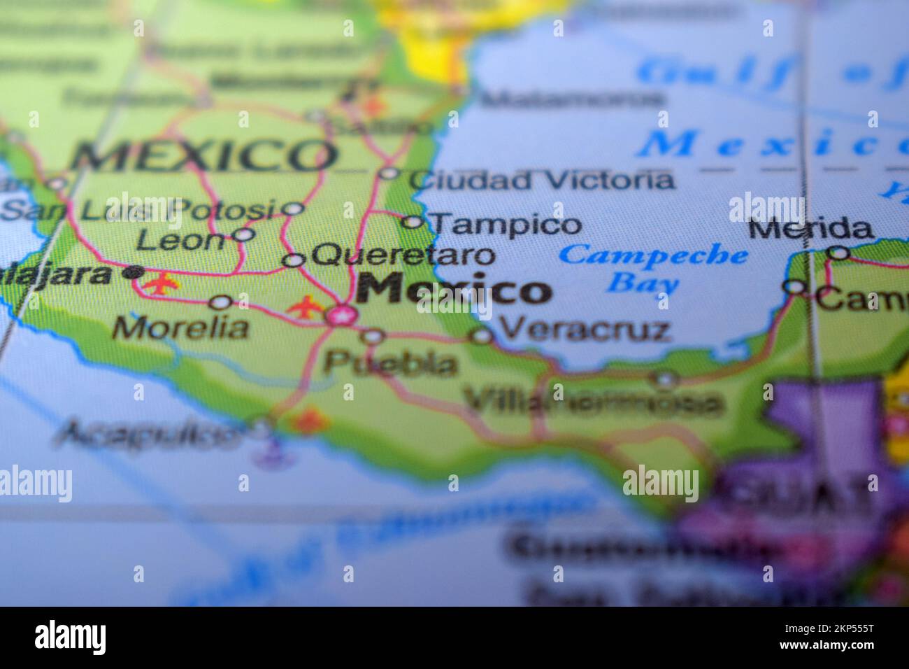 Mexico map political map Banque de photographies et d’images à haute ...