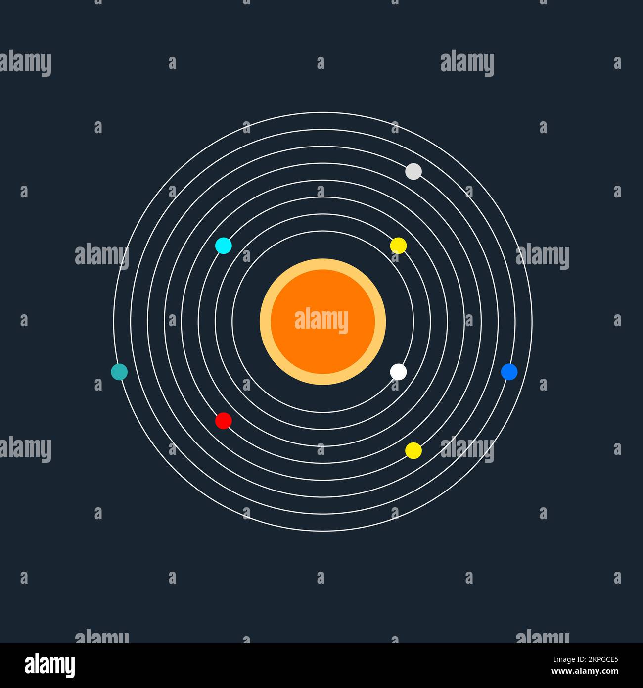 Trajectoire du soleil Banque d'images vectorielles - Alamy