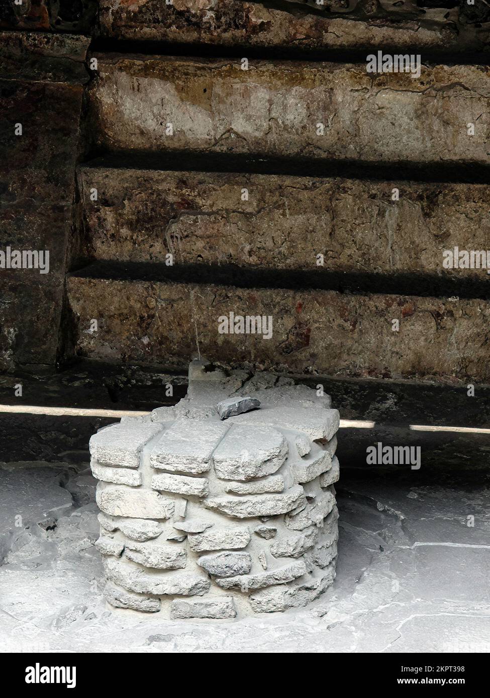 Les ruines de la Grande Pyramide (ou Templo Mayor) le temple principal ...
