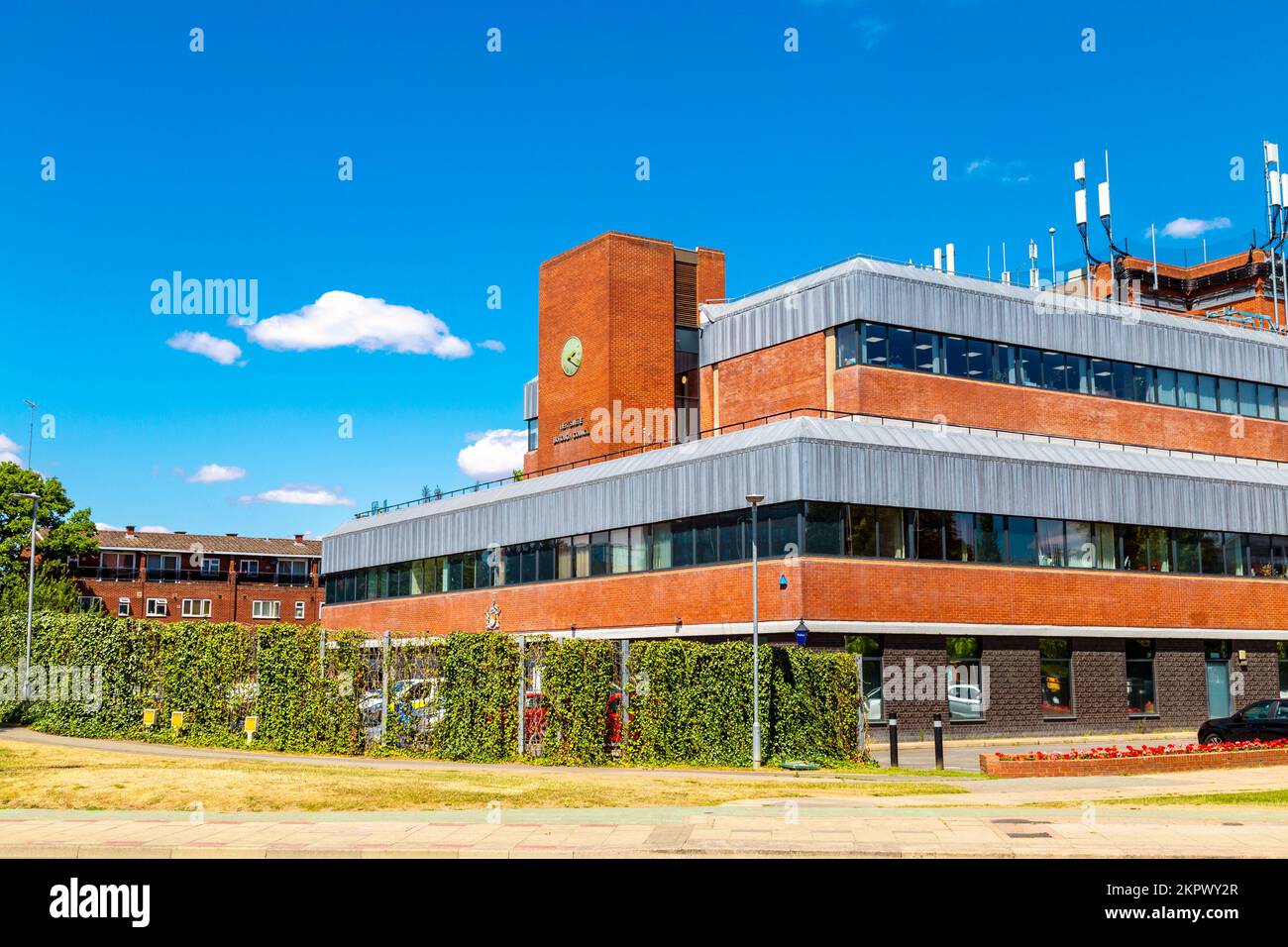 Bâtiment de style 1970s, Hertsmere Civic Offices, siège de Hertsmere ...