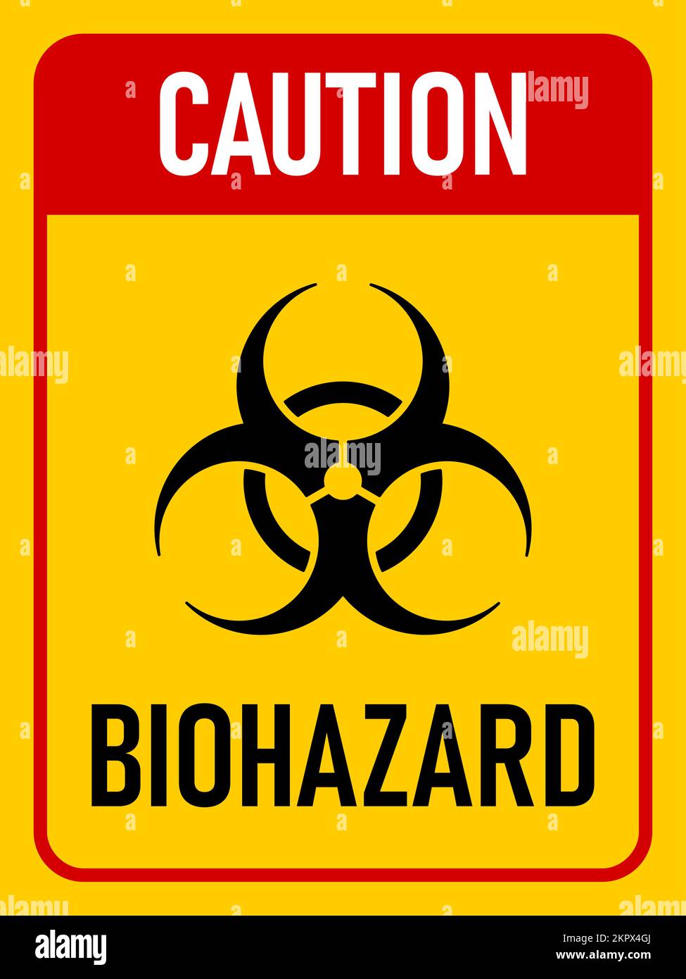 Orientation verticale ou portrait attention danger biologique ou ...