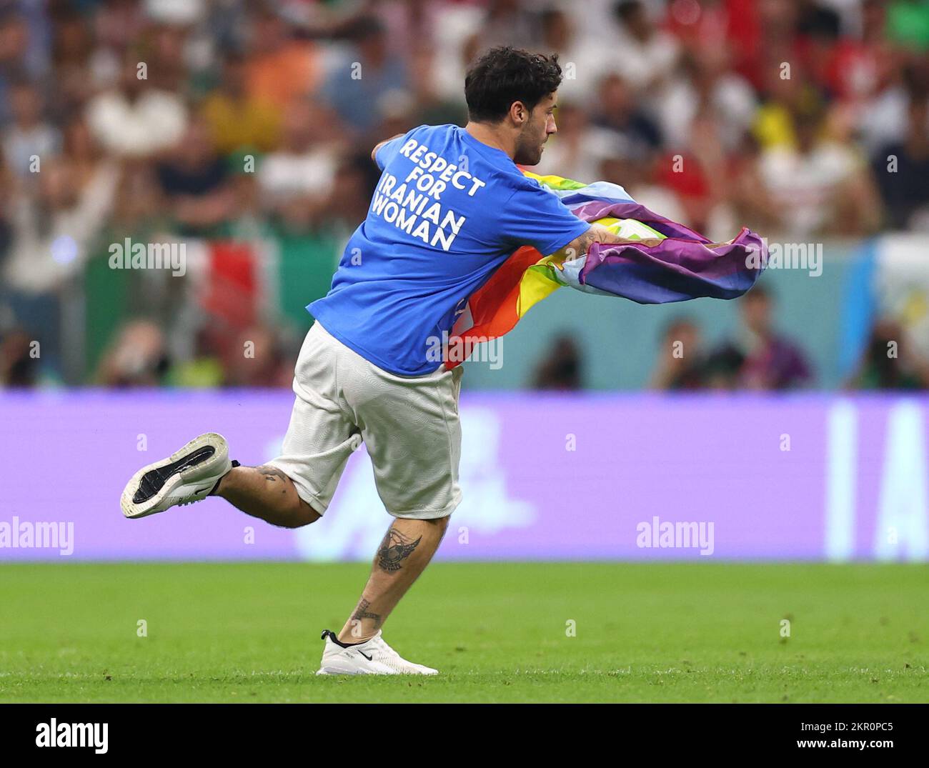 Drapeau arc en ciel de la coupe du monde qatar Banque de photographies ...