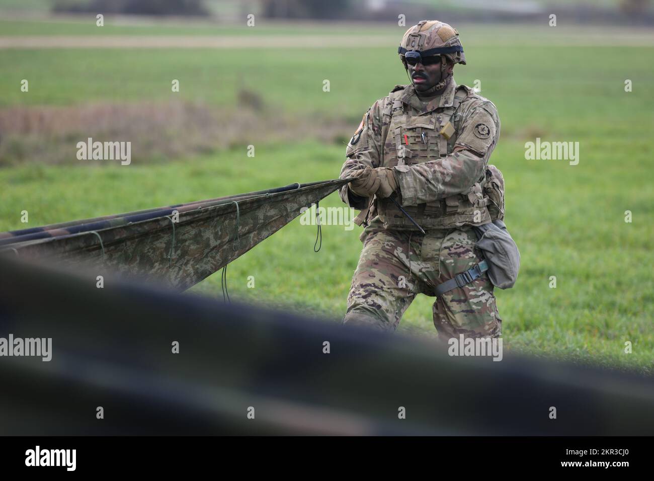 ÉTATS-UNIS Le Sgt Jamal Conner de l'armée, affecté à la batterie C ...