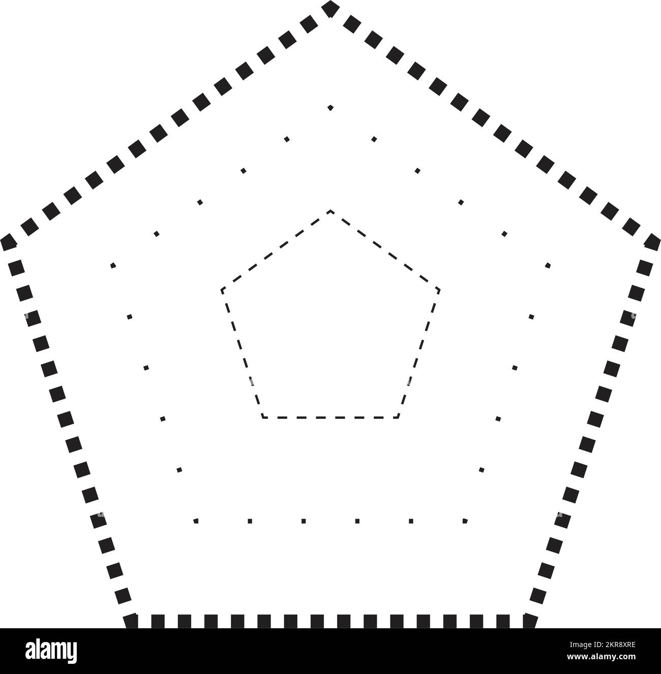 Traçage du pentagone Banque d'images noir et blanc - Alamy
