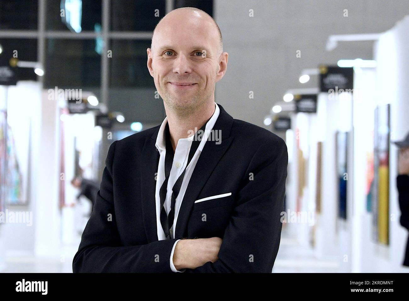 Laurence Auziere Jourdan et son partenaire Matthieu Gasser, peintre, au ...