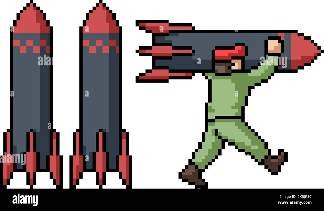 Pixel rocket art Banque de photographies et d’images à haute résolution ...
