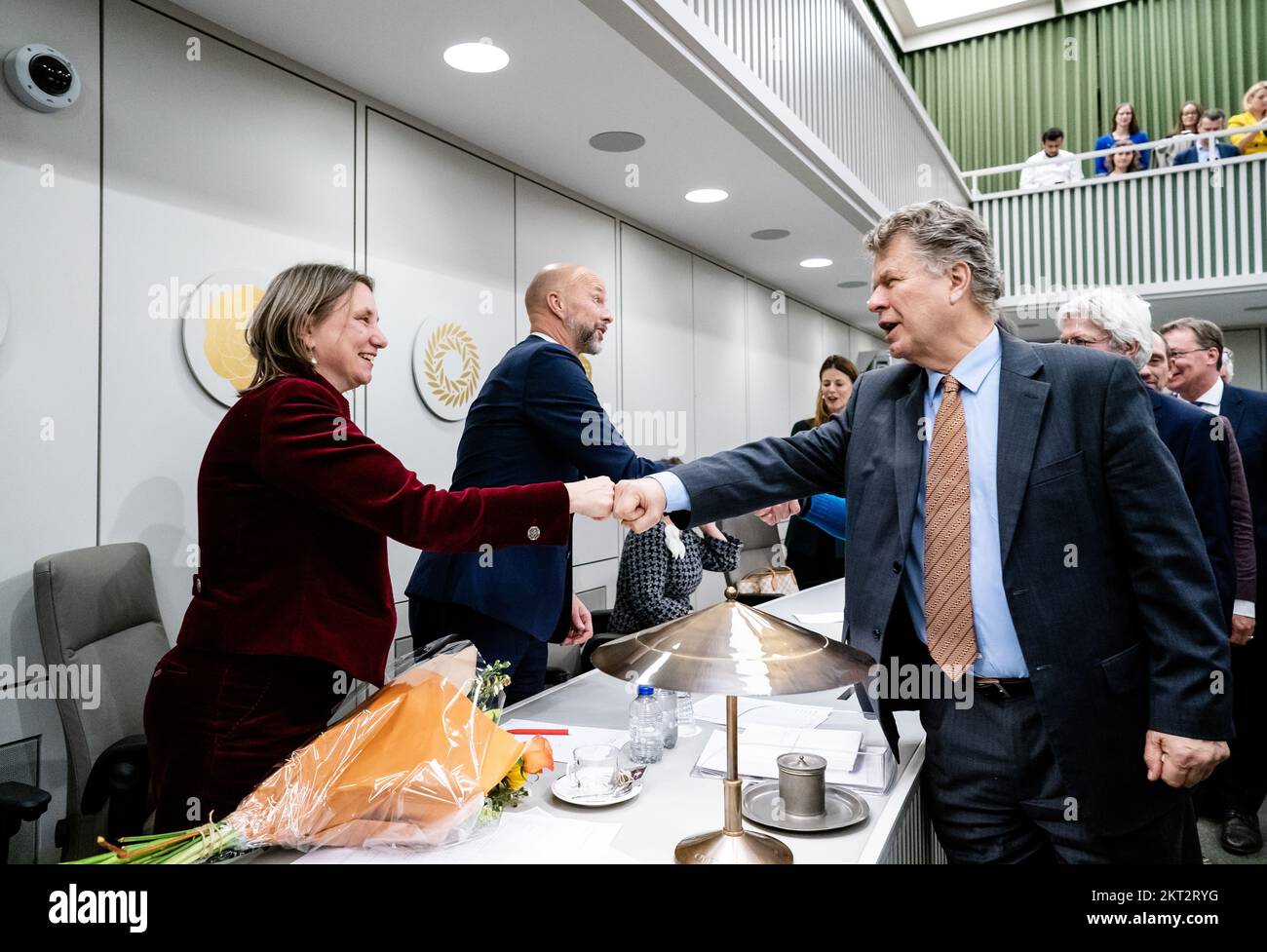 LA HAYE - (VLNR) Laura Bromet (GroenLinks), Tjeerd de Groot (D66) et ...