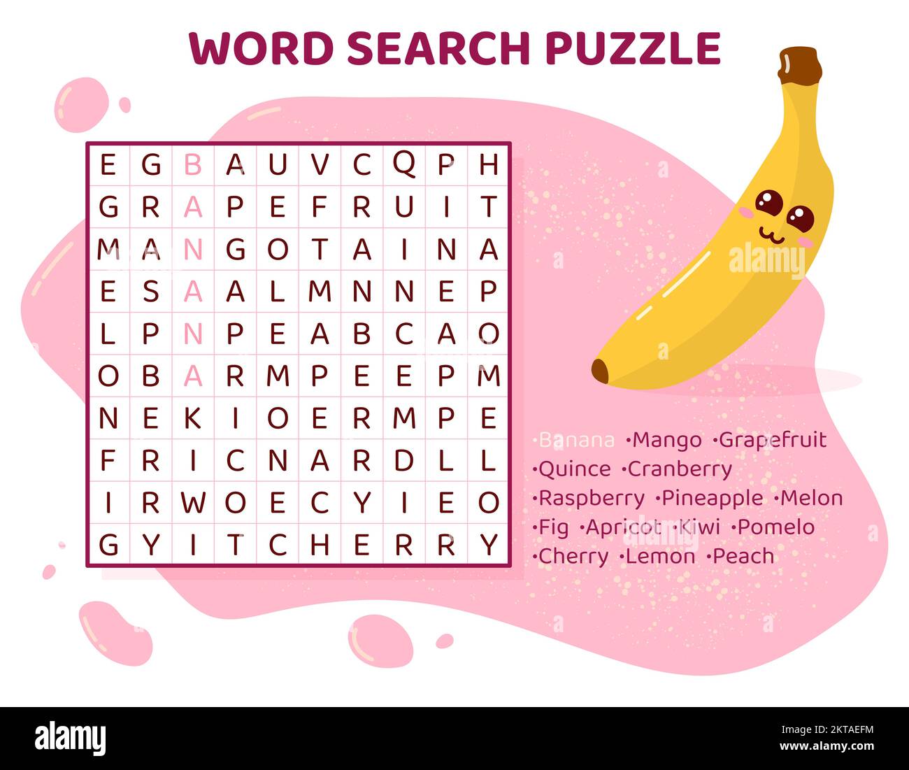 Fruit word Banque d'images vectorielles - Alamy
