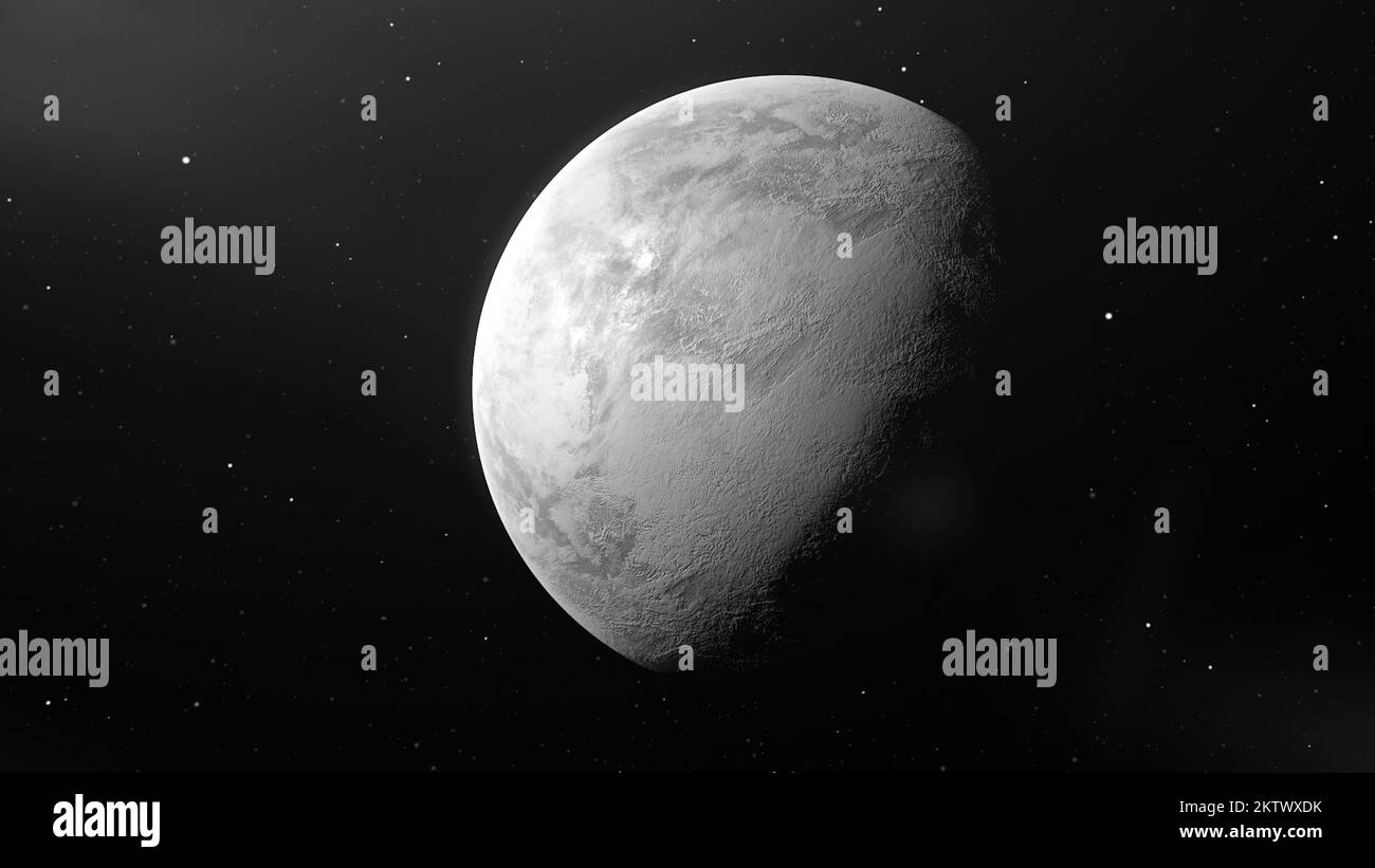 Rotation de la Lune en différentes phases avec une surface détaillée ...