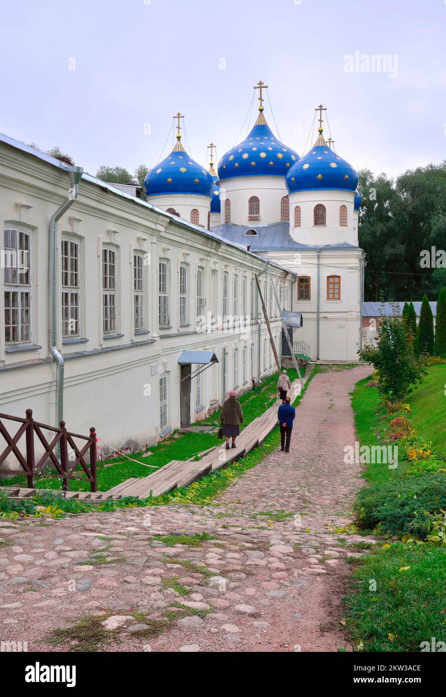 Veliky Novgorod, Russie, 10.01.2022. Monastère orthodoxe mâle de Yuriev ...