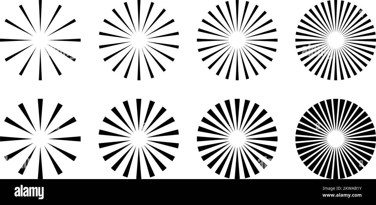 Rayons qui tournent Banque d'images noir et blanc - Alamy