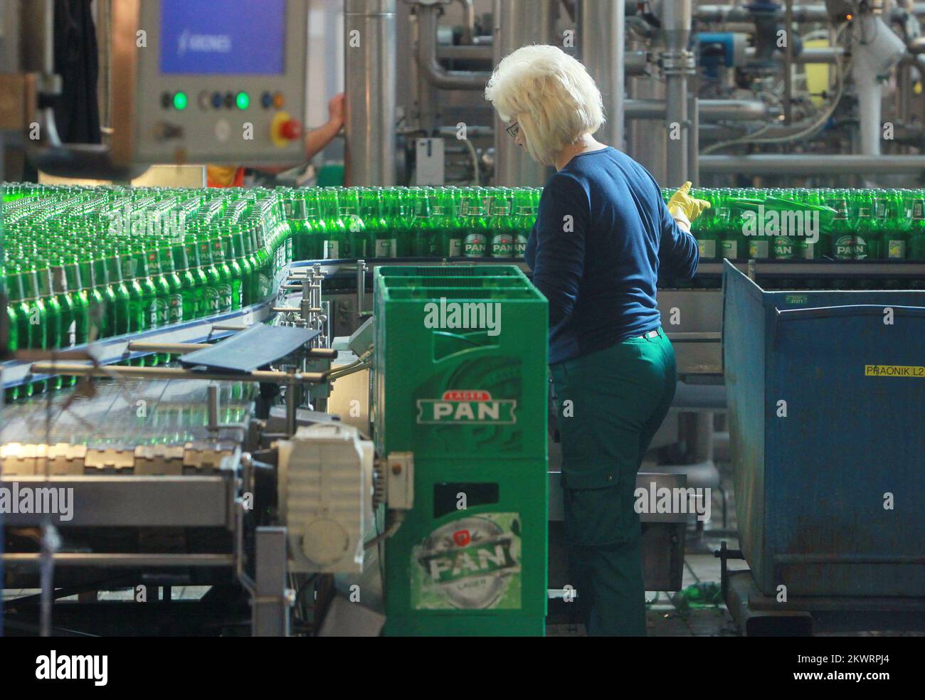 Vue générale des installations de production de la société Carlsberg ...