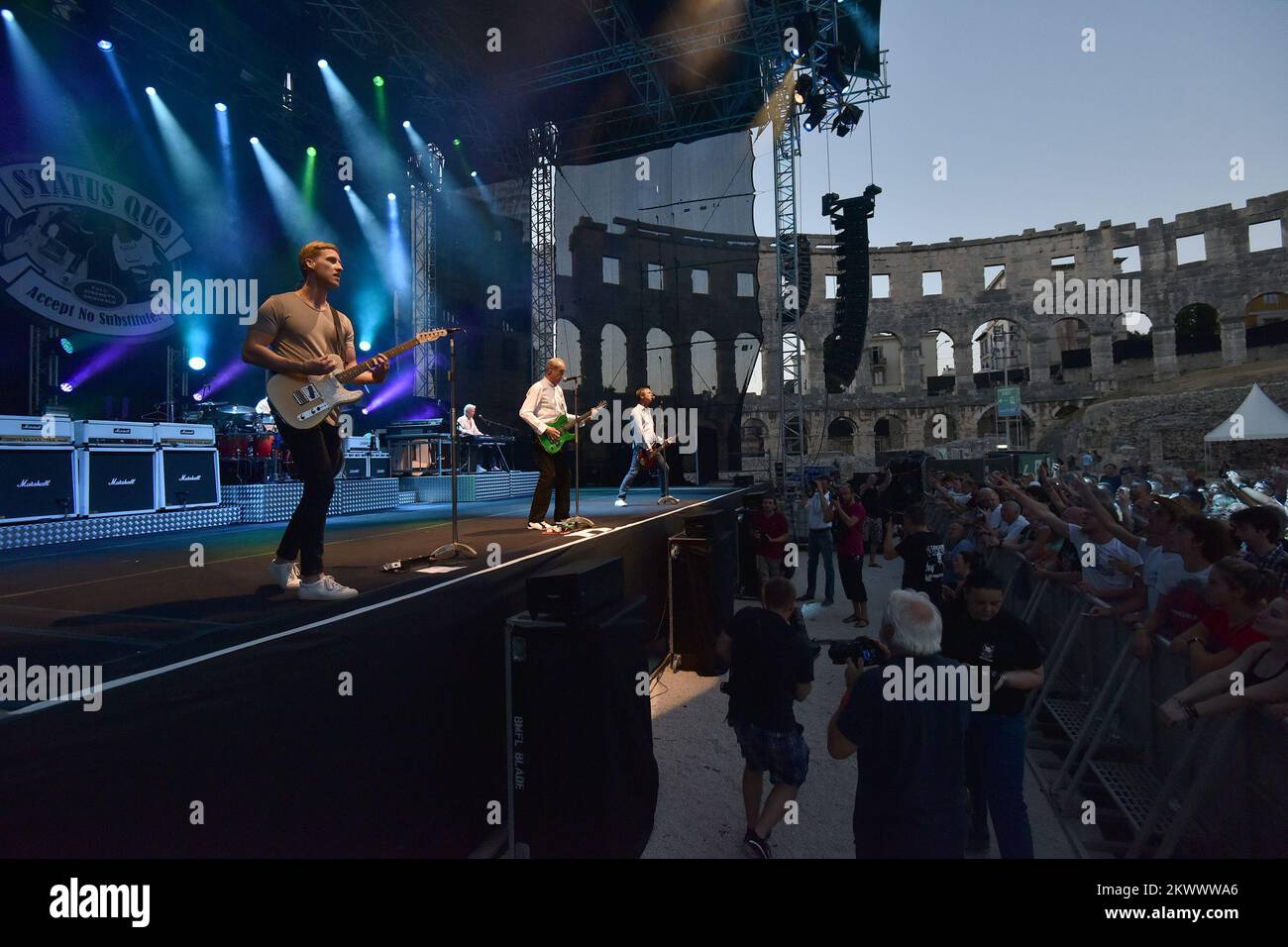 29.07.2016., Pula, Croatie - le statu quo a tenu un concert à la ...