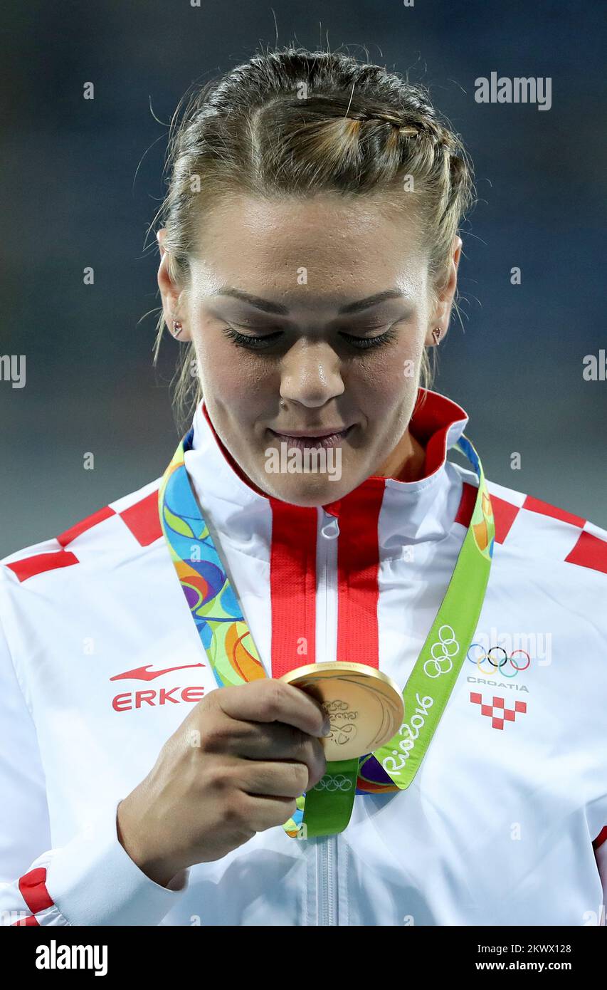 16.08.2016., Rio de Janeiro, Brésil - Sandra Perkovic, championne ...