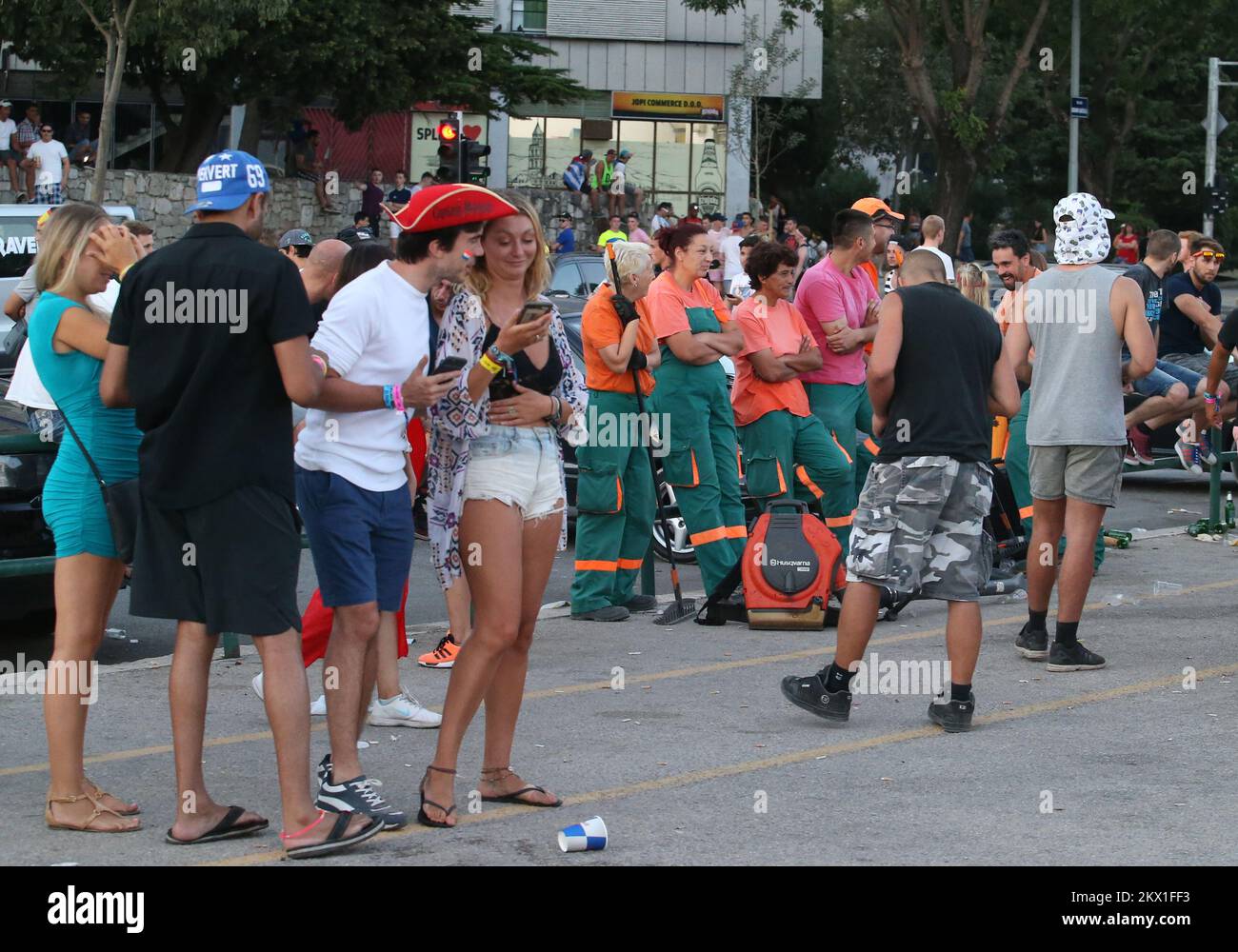 15.07.2017., Croatie, Split - matin près du stade Poljud après la fin ...