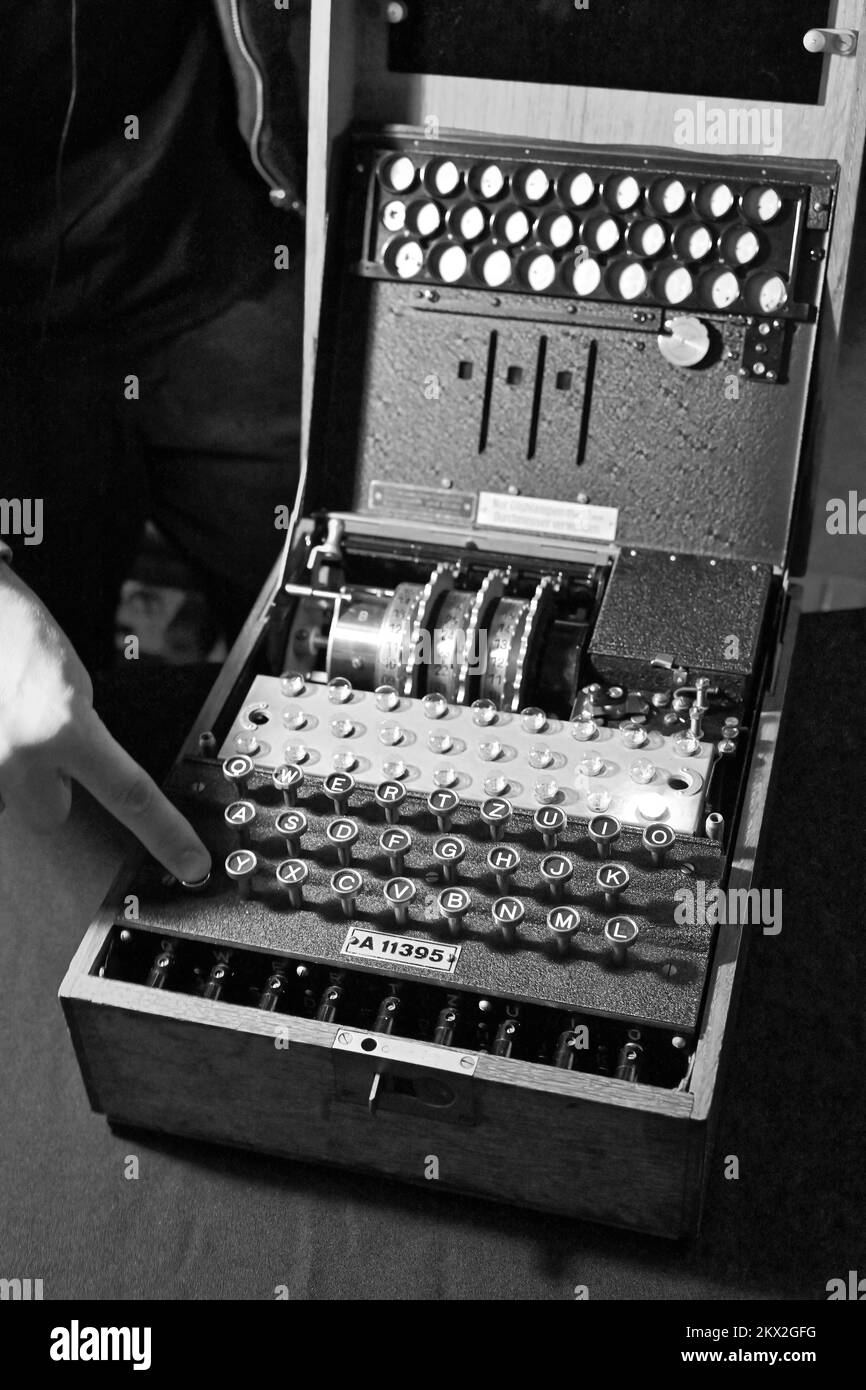 Une machine allemande de codage Enigma de la Seconde Guerre mondiale ...