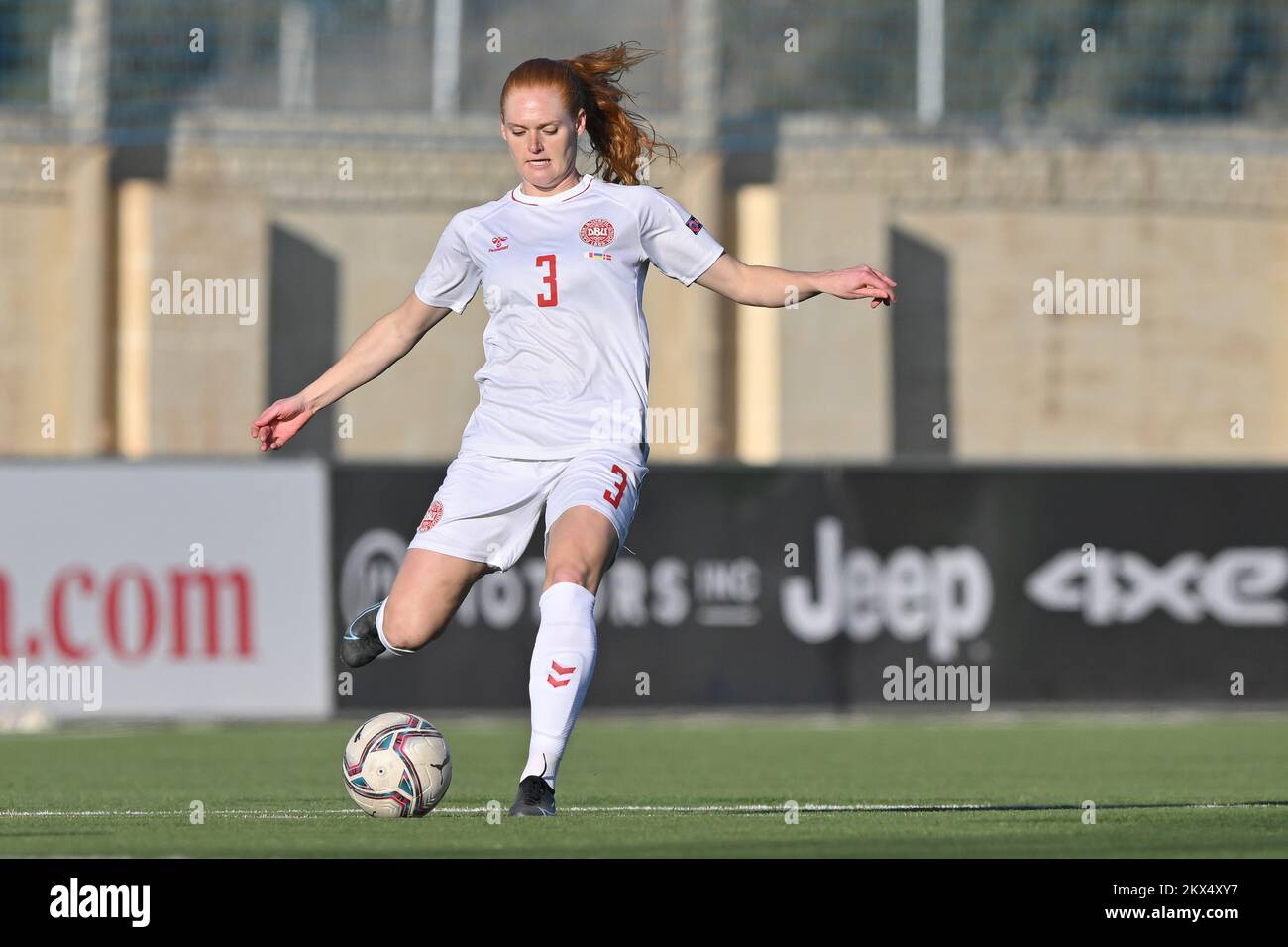 Stade du Centenaire, 08.04.21 Stine Pedersen (3 Danemark) lors de la ...