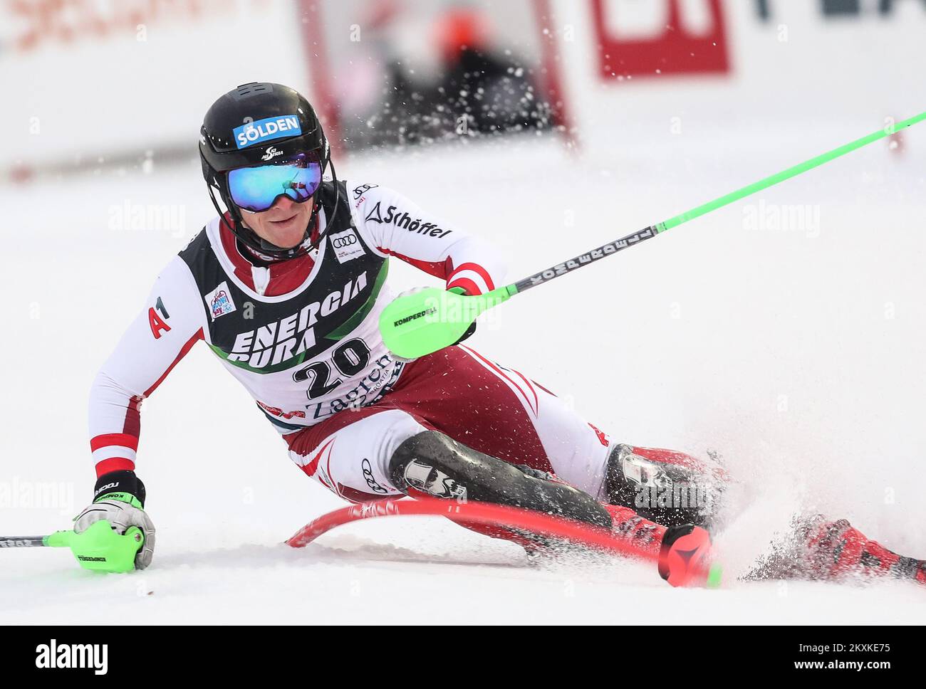 ZAGREB, CROATIE - JANVIER 06 : Fabio Gstrin, Autriche, lors de la ...