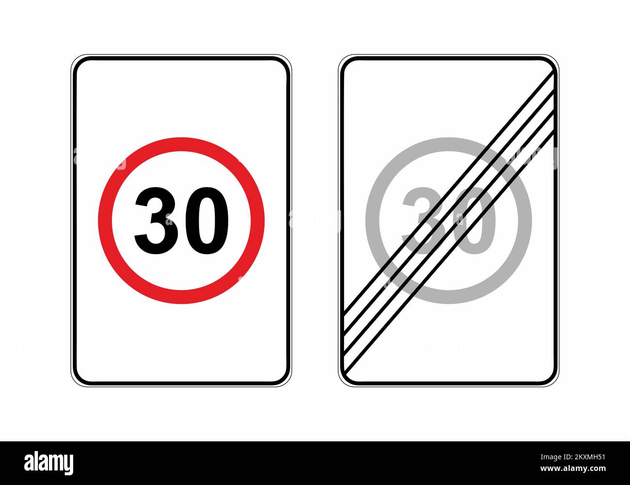 Les règles de circulation indiquent la limite de vitesse. Limite de ...