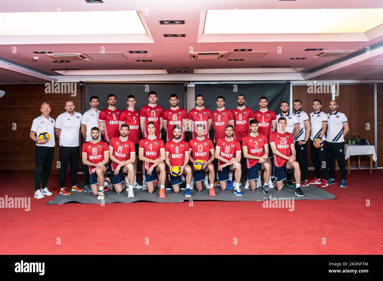Joueurs de volleyball de l'équipe croate de volleyball senior et ...