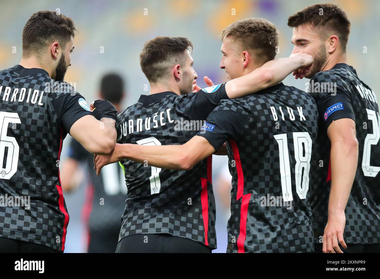 MARIBOR, SLOVÉNIE - 31 MAI : Josko Gvardiol, Luka Ivanusec, Stipe Biuk ...