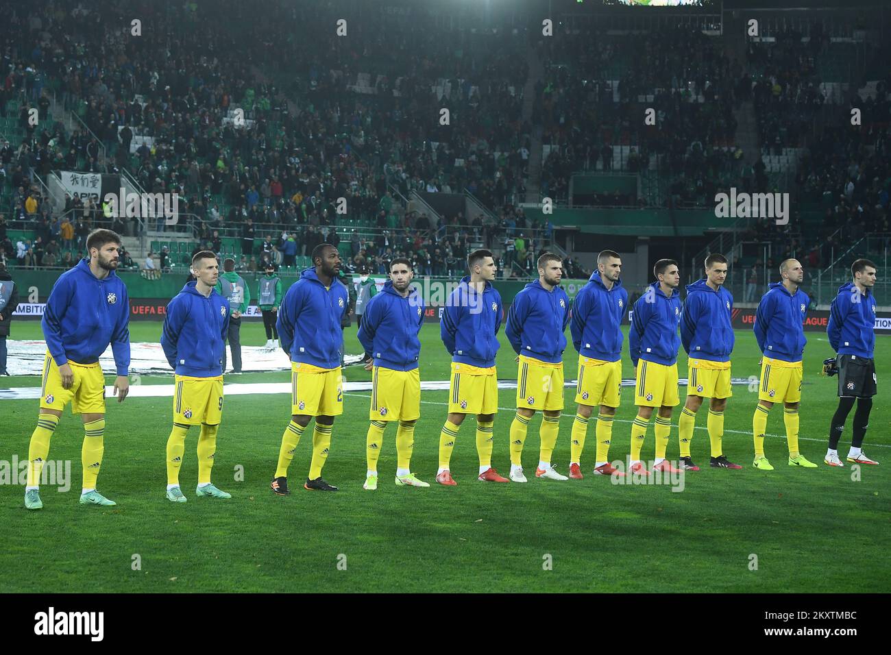 VIENNE, AUTRICHE - OCTOBRE 21 : joueurs de Dinamo zagreb Bruno Petkovic ...