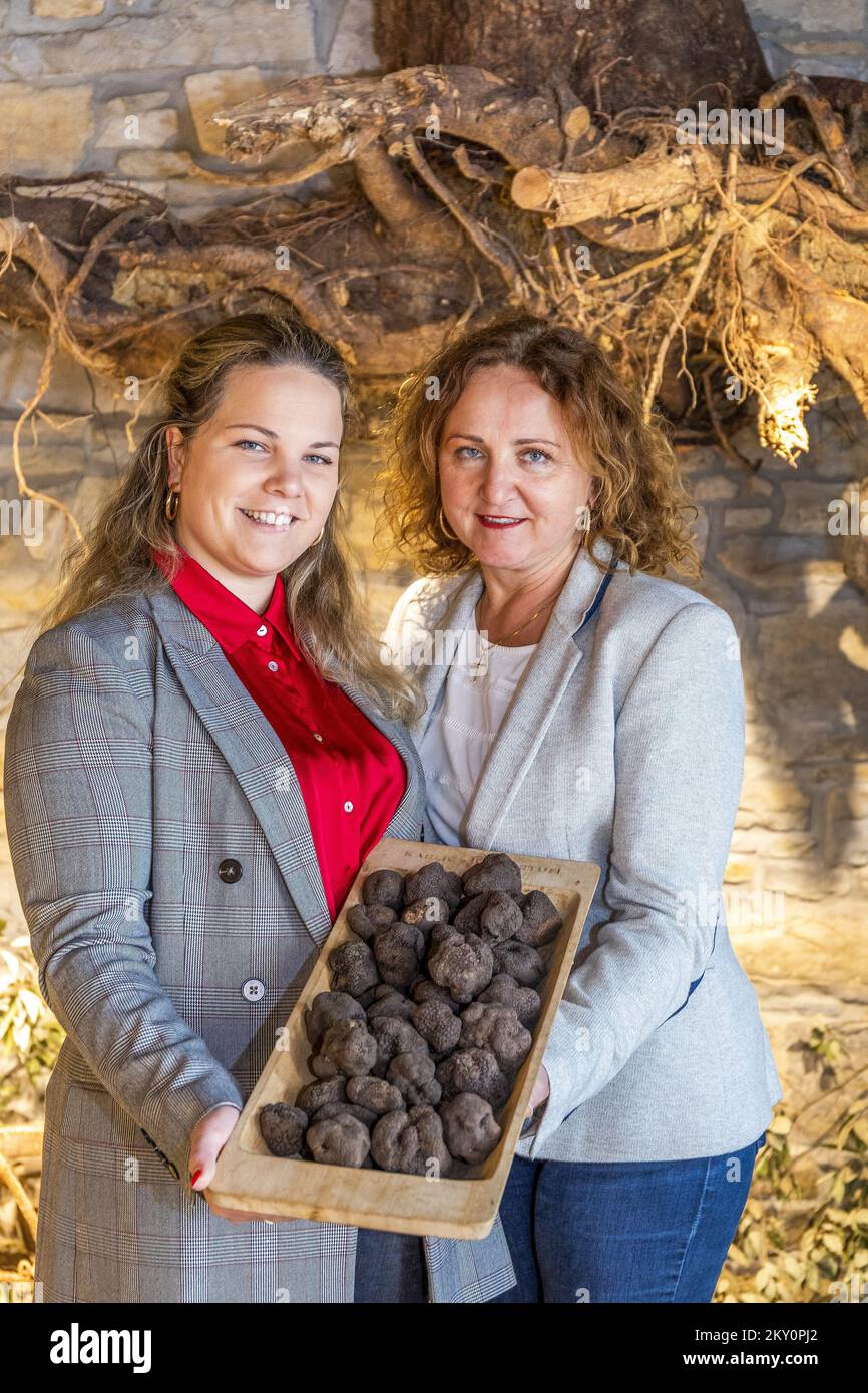 Ivana et Radmila Karlic sont vus avec un plateau plein de truffes ...