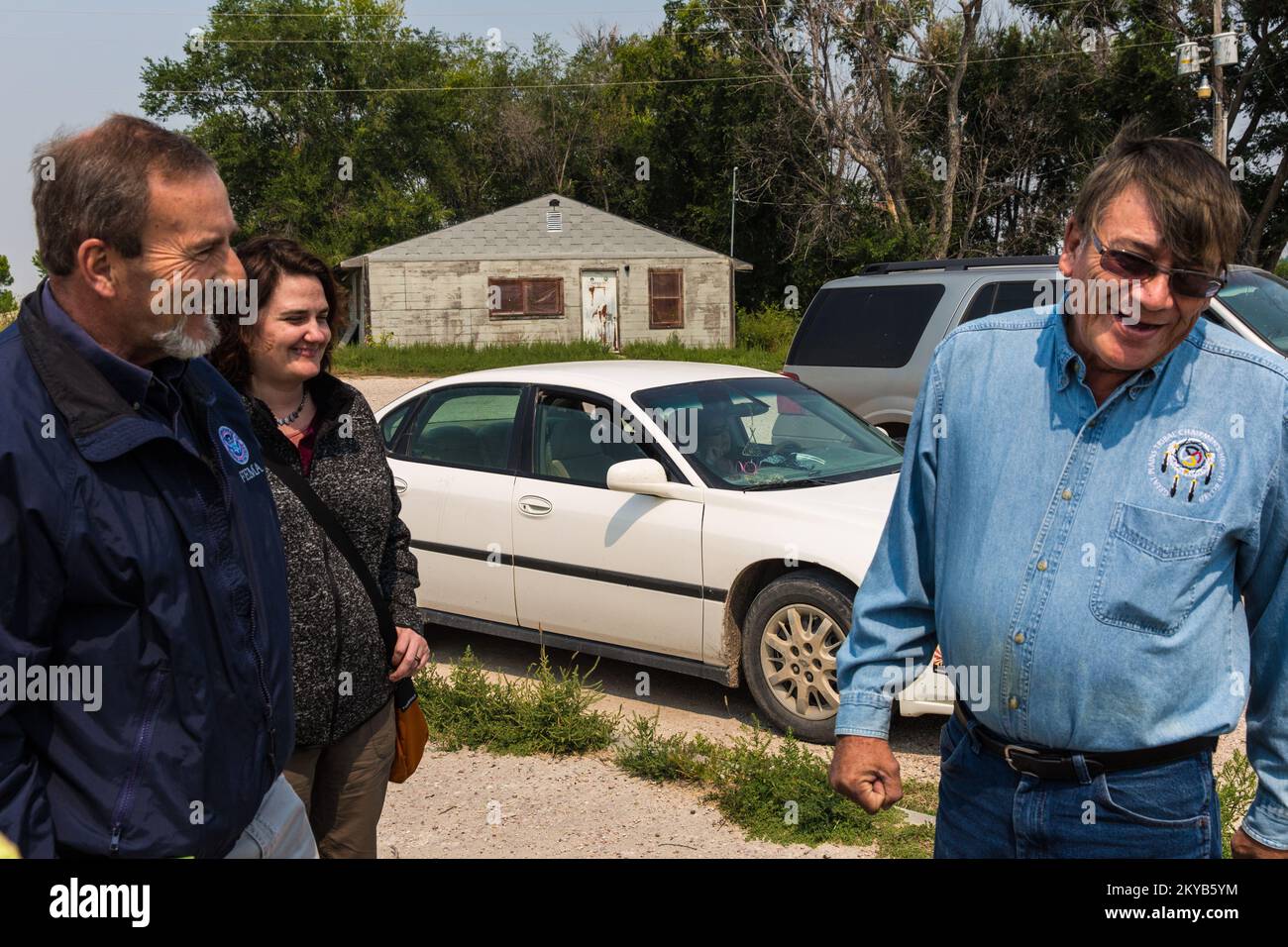 Manderson-White Horse Creek, SD, 22 août 2015 - le président de la ...