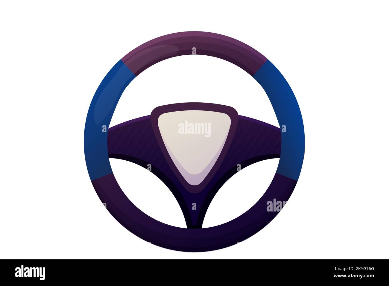 Volant de style dessin animé isolé sur fond blanc. contrôleur ...