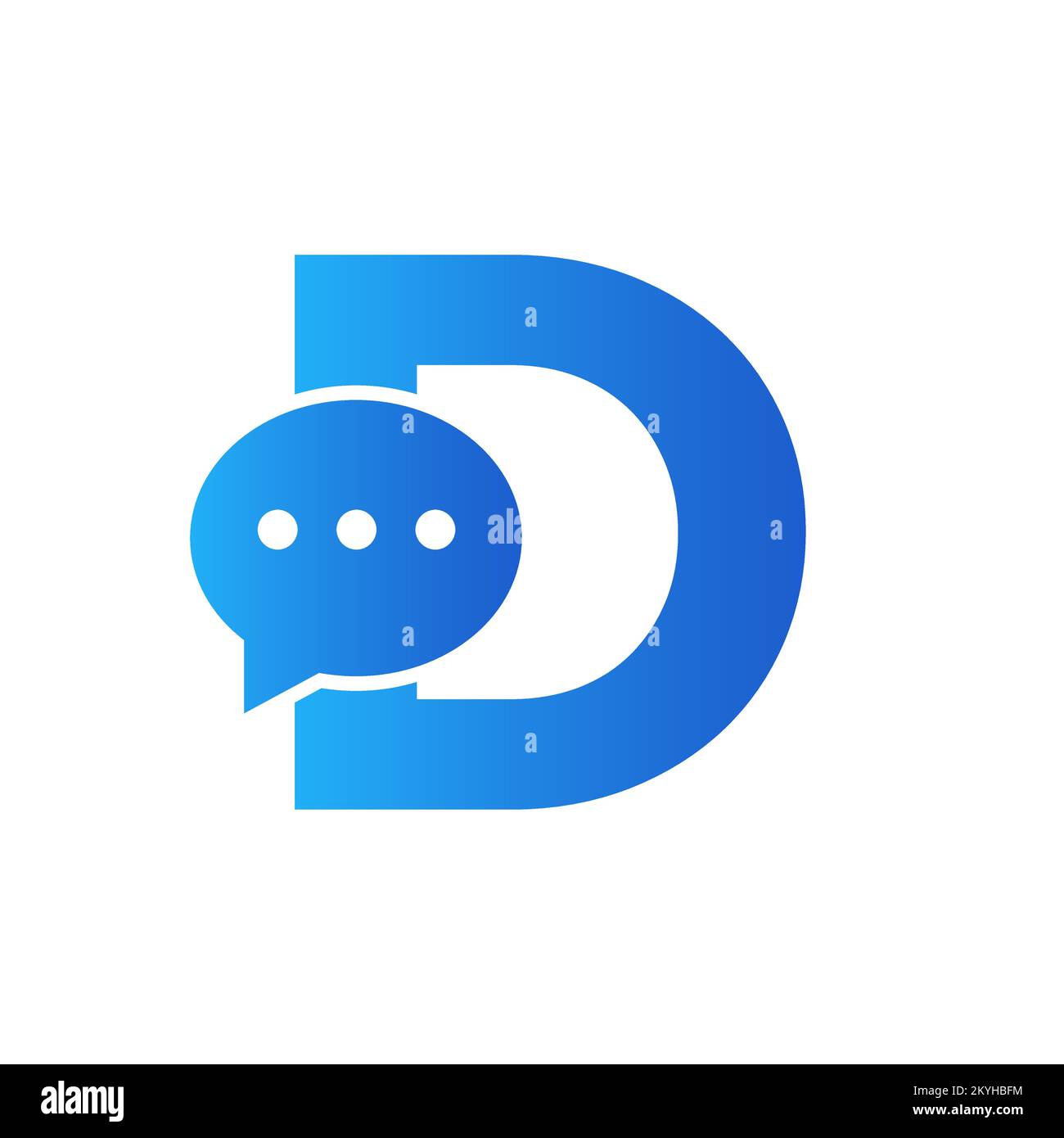 Dialogue communication icon logo design Banque de photographies et d ...