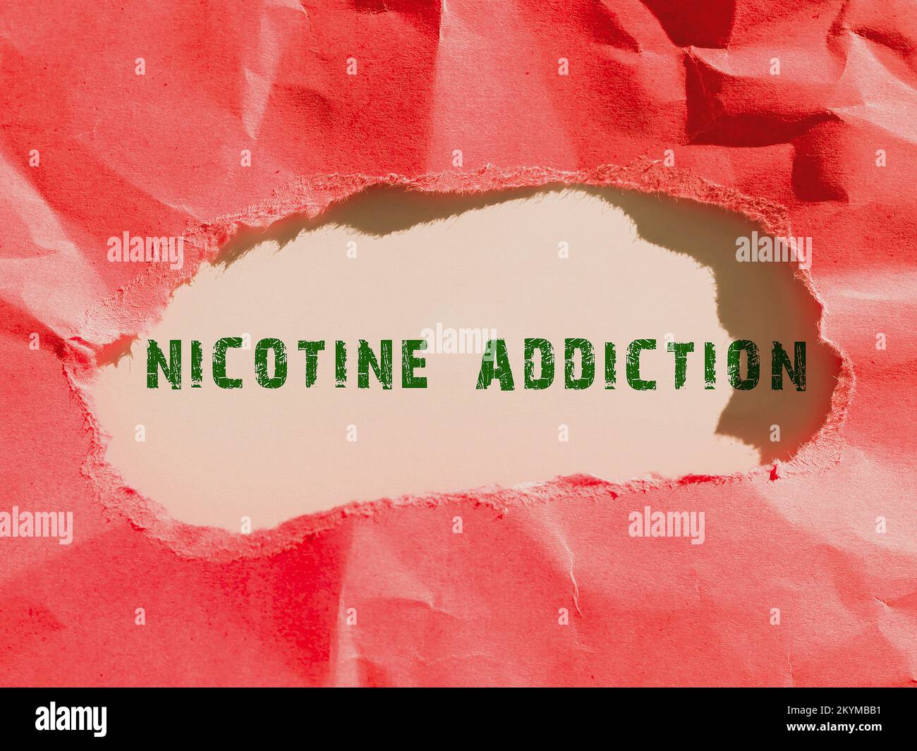 Affichage conceptuel dépendance à la nicotine. Concept d'affaires condition d'être accro au ...