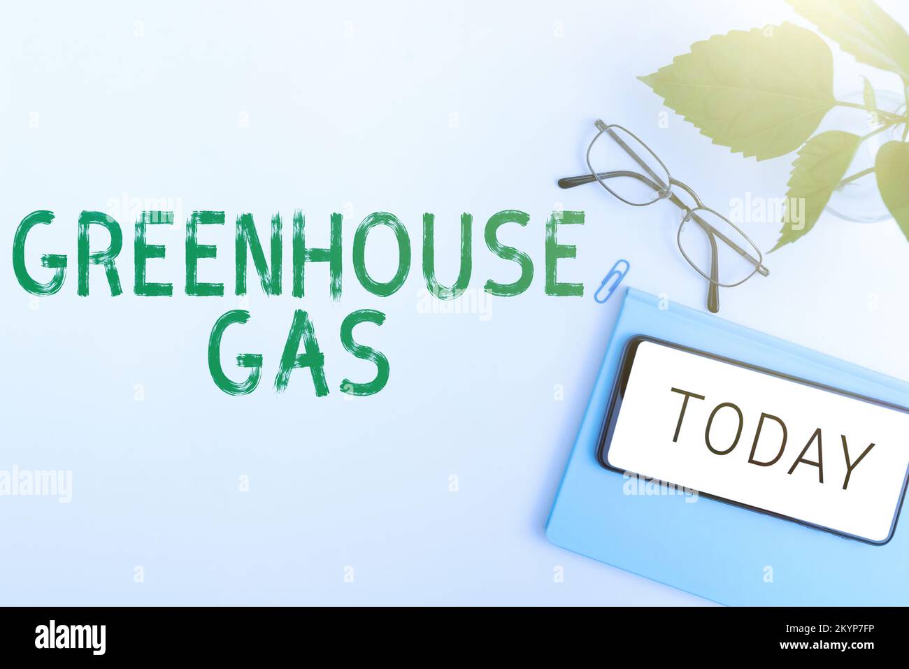 Affiche de texte montrant les gaz à effet de serre. Concept commercial ...