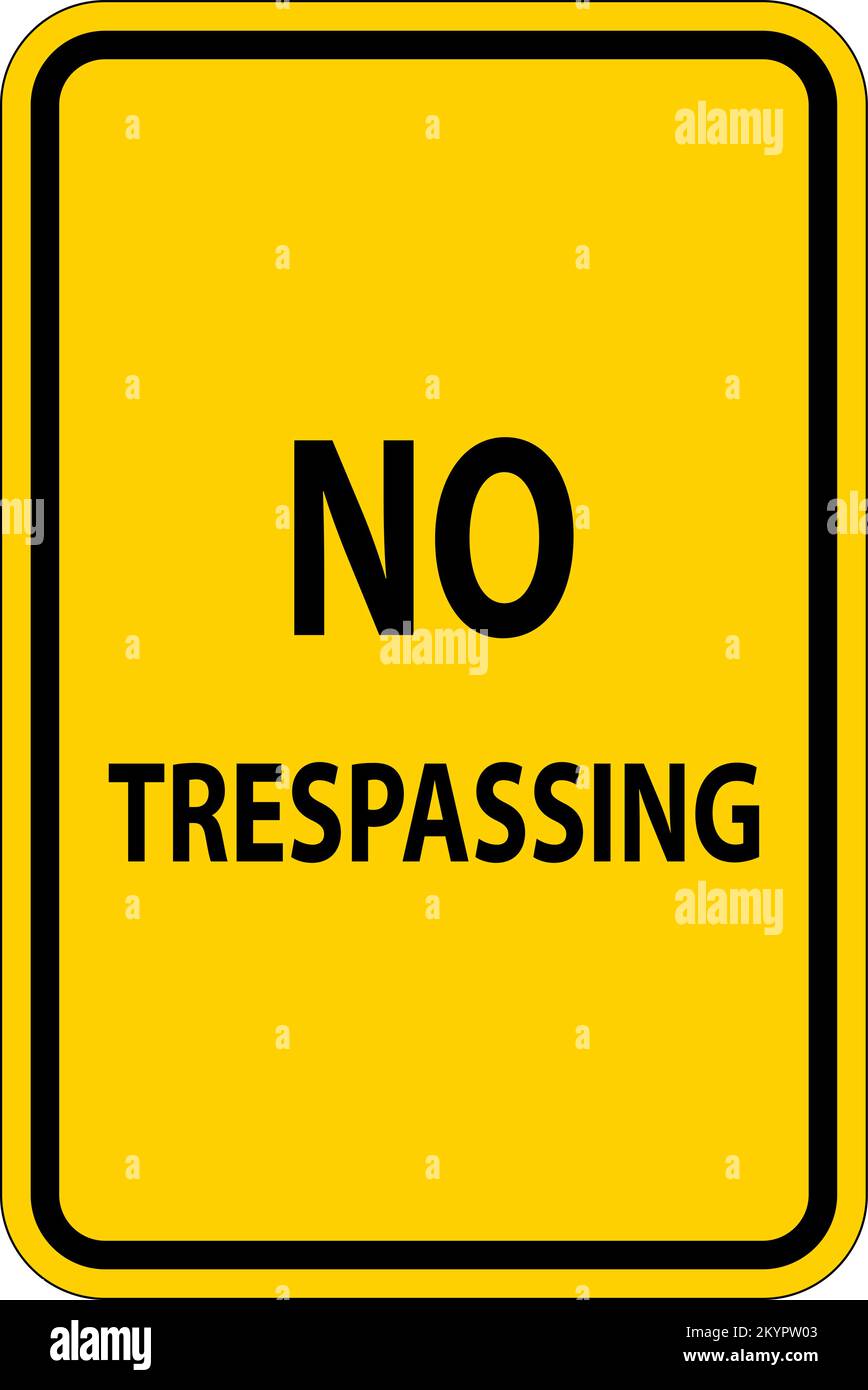 No trespassing sign Banque d'images vectorielles - Alamy