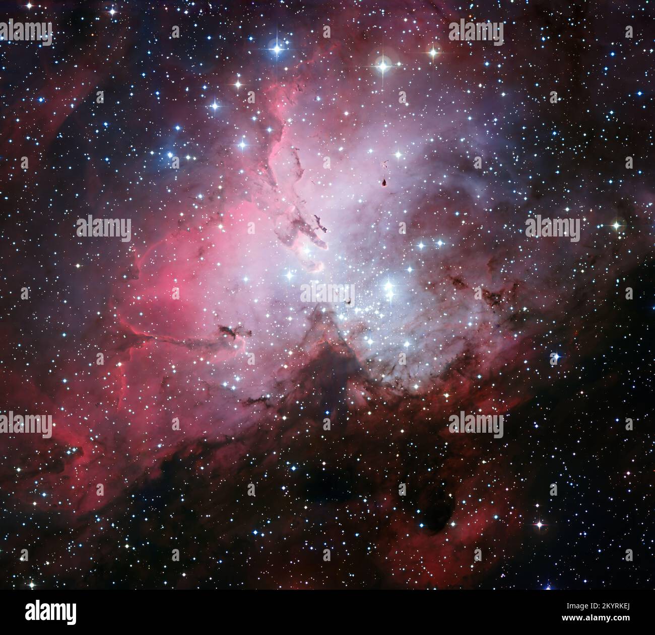 L'Eagle Nebula M16 dans la constellation de Serens. Éléments de cette ...