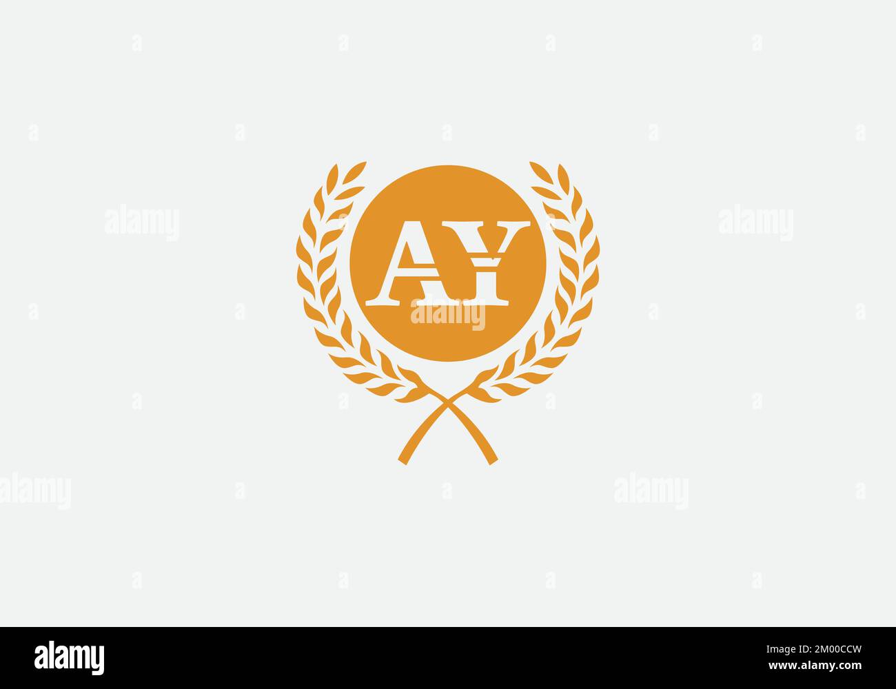 Stock de logo de couronne de laurier Banque de photographies et d’images à haute résolution - Alamy