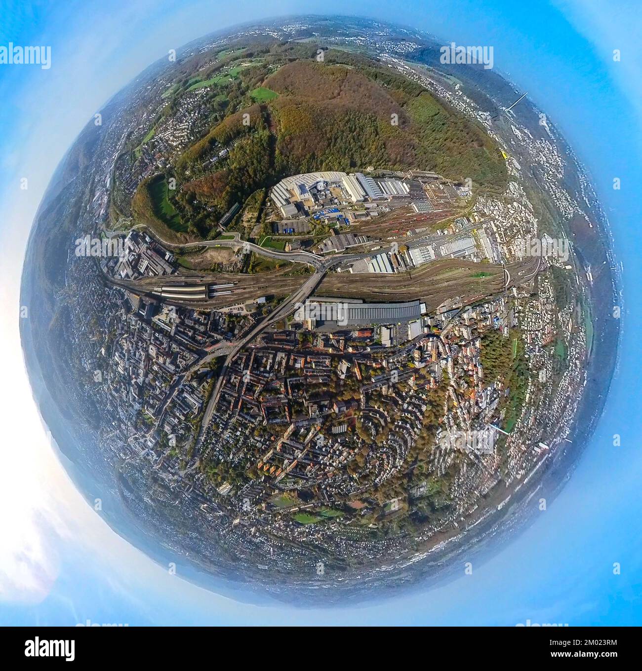 Vue aérienne, chantier de contournement avec nouvelle construction de ...