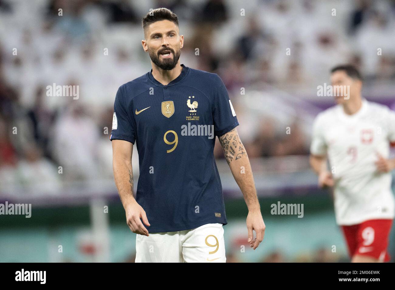 Olivier Giroud de France en action pendant la coupe du monde de la FIFA Qatar 2022 Round of 16 ...