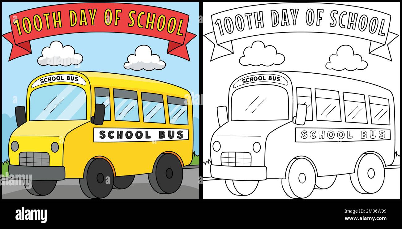 School bus dessin à colorier Banque de photographies et d’images à ...