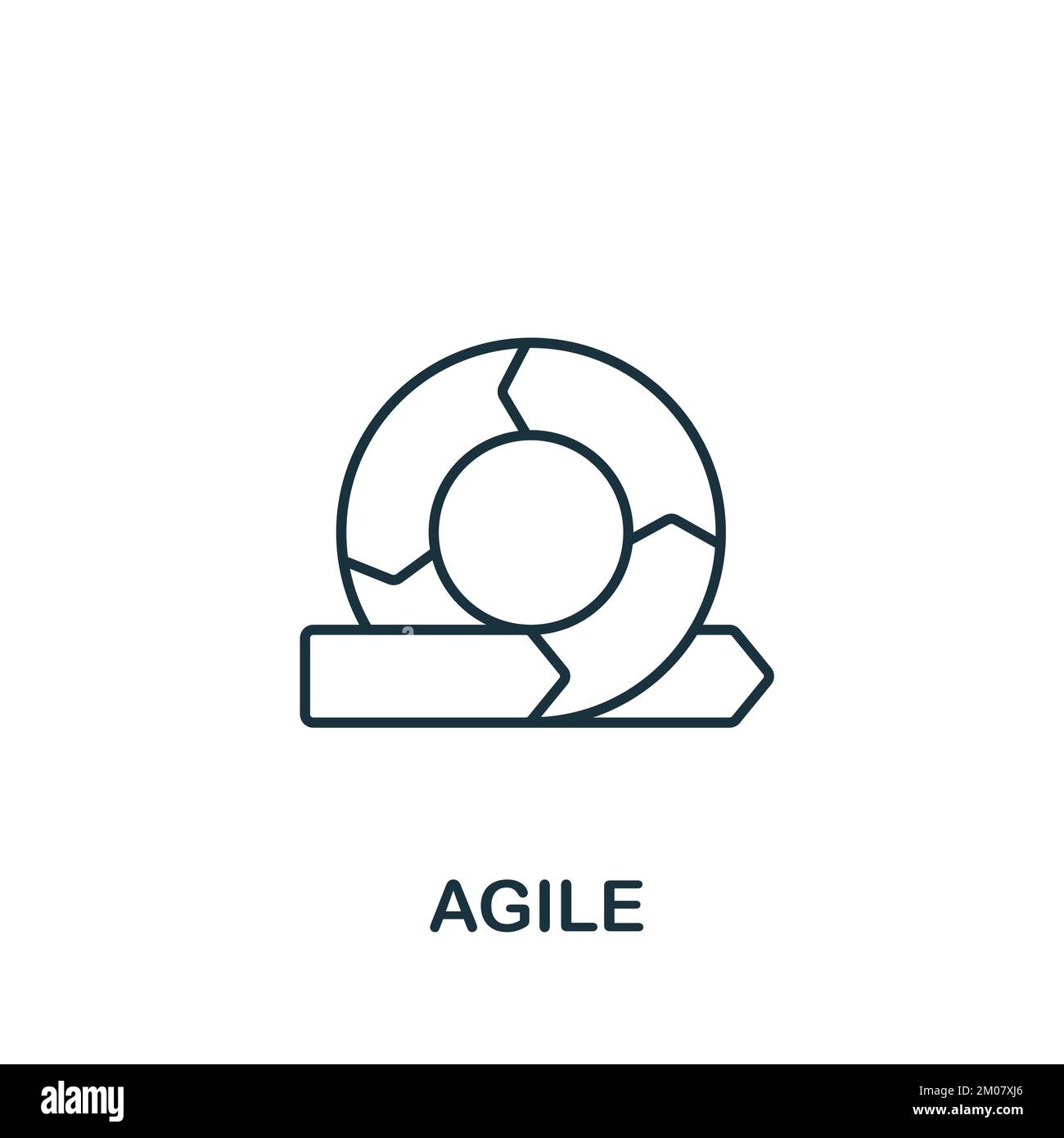 Icône agile. Icône monochrome simple Business Intelligence pour les ...