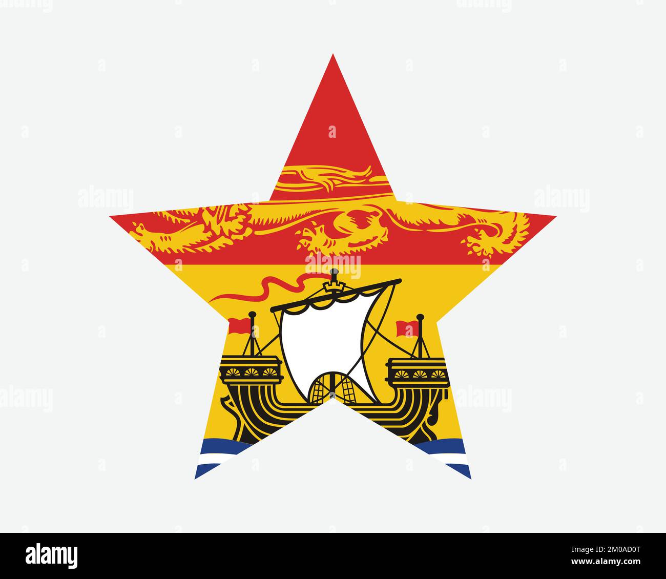 Drapeau étoile du Canada du Nouveau-Brunswick. Drapeau provincial ...