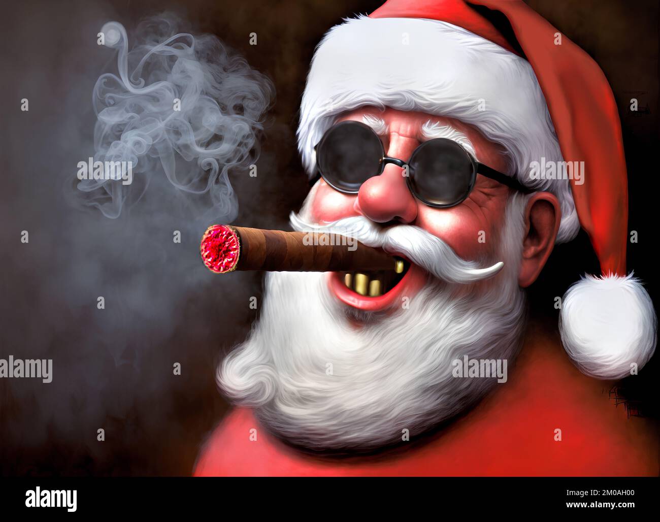 Père noël qui fume Banque de photographies et d’images à haute ...